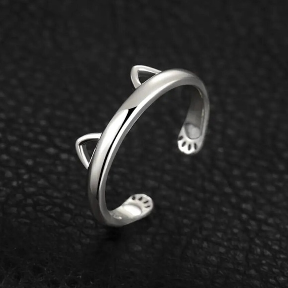 Jewelry | New Sterling Silver Cat Ears Adjustable Ring | Poshmark